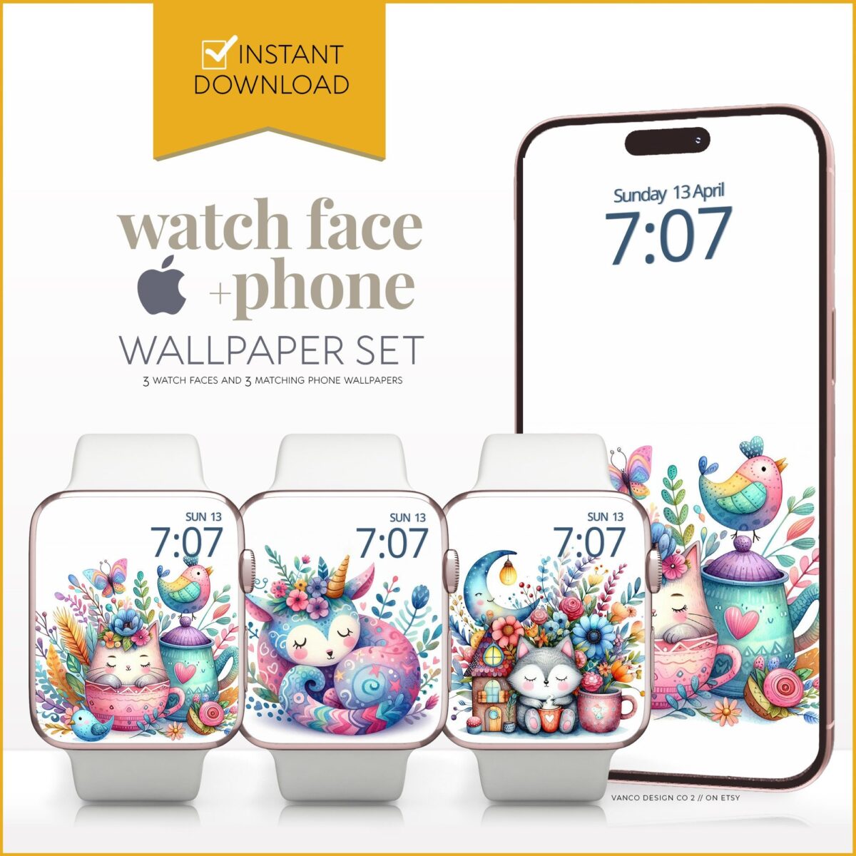Easter Apple Watch Faces & Phone Wallpaper Backgrounds 2025 - Vanco ...