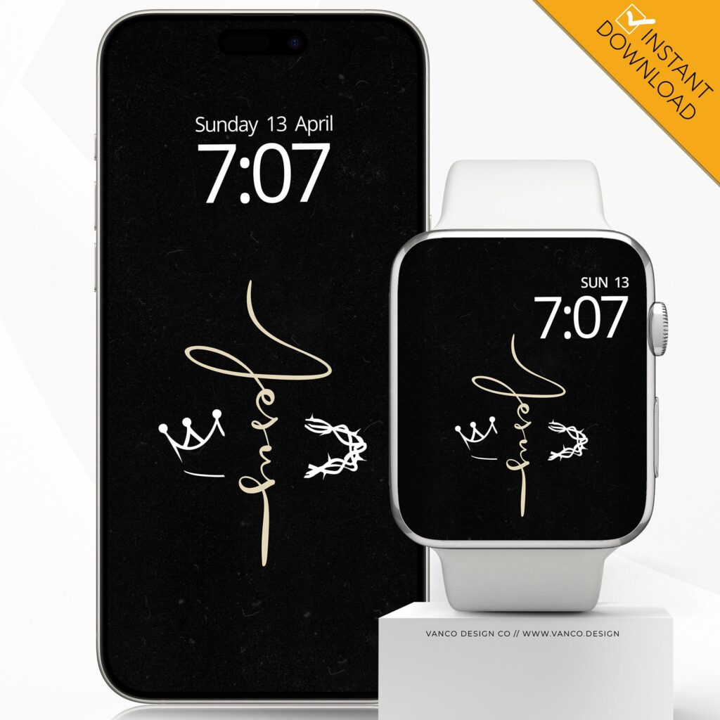 Jesus Cross set Watch Face & Wallpaper Set - Vanco Design Co